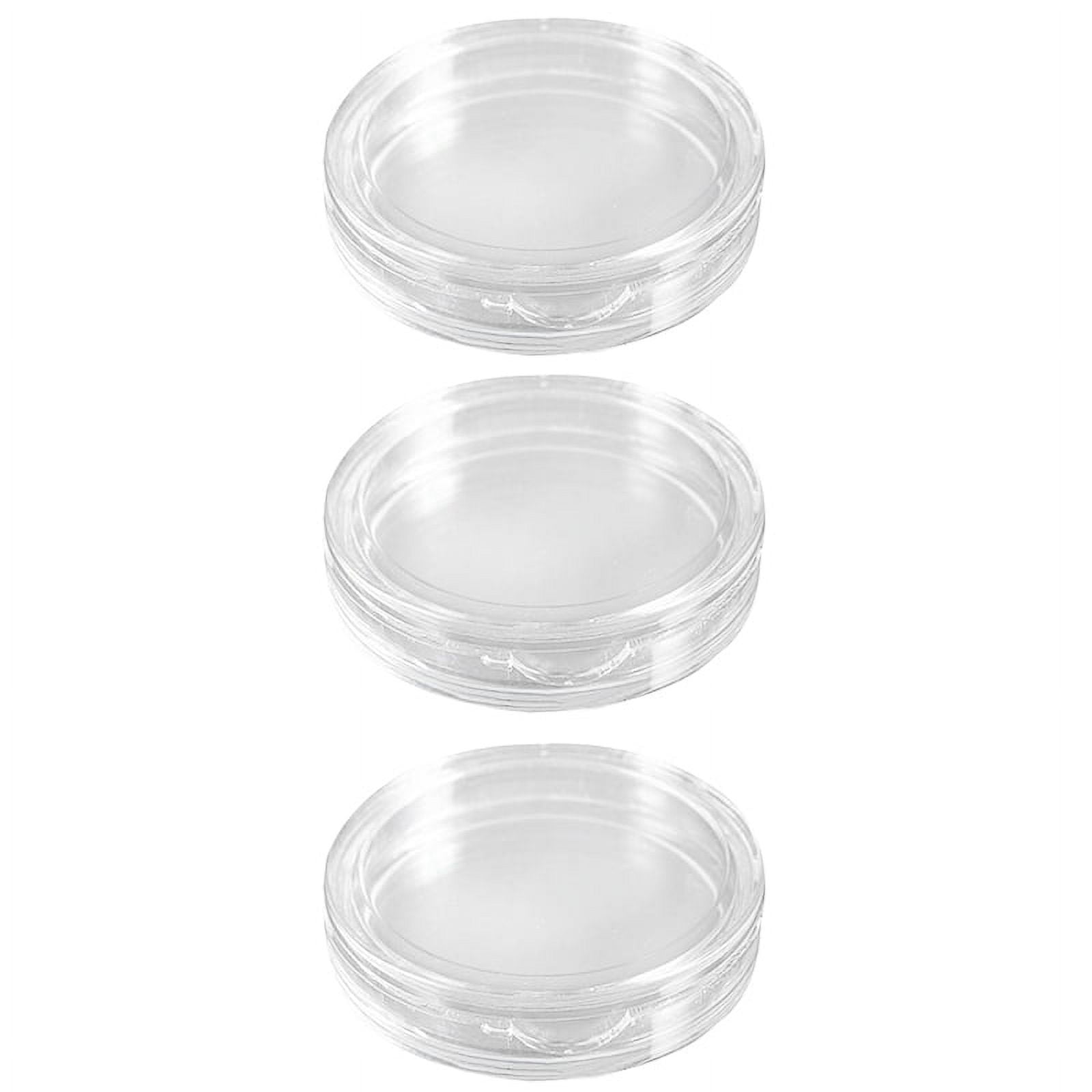 30 Pcs Small Round Transparent Plastic Coin Box 22mm - Walmart.com