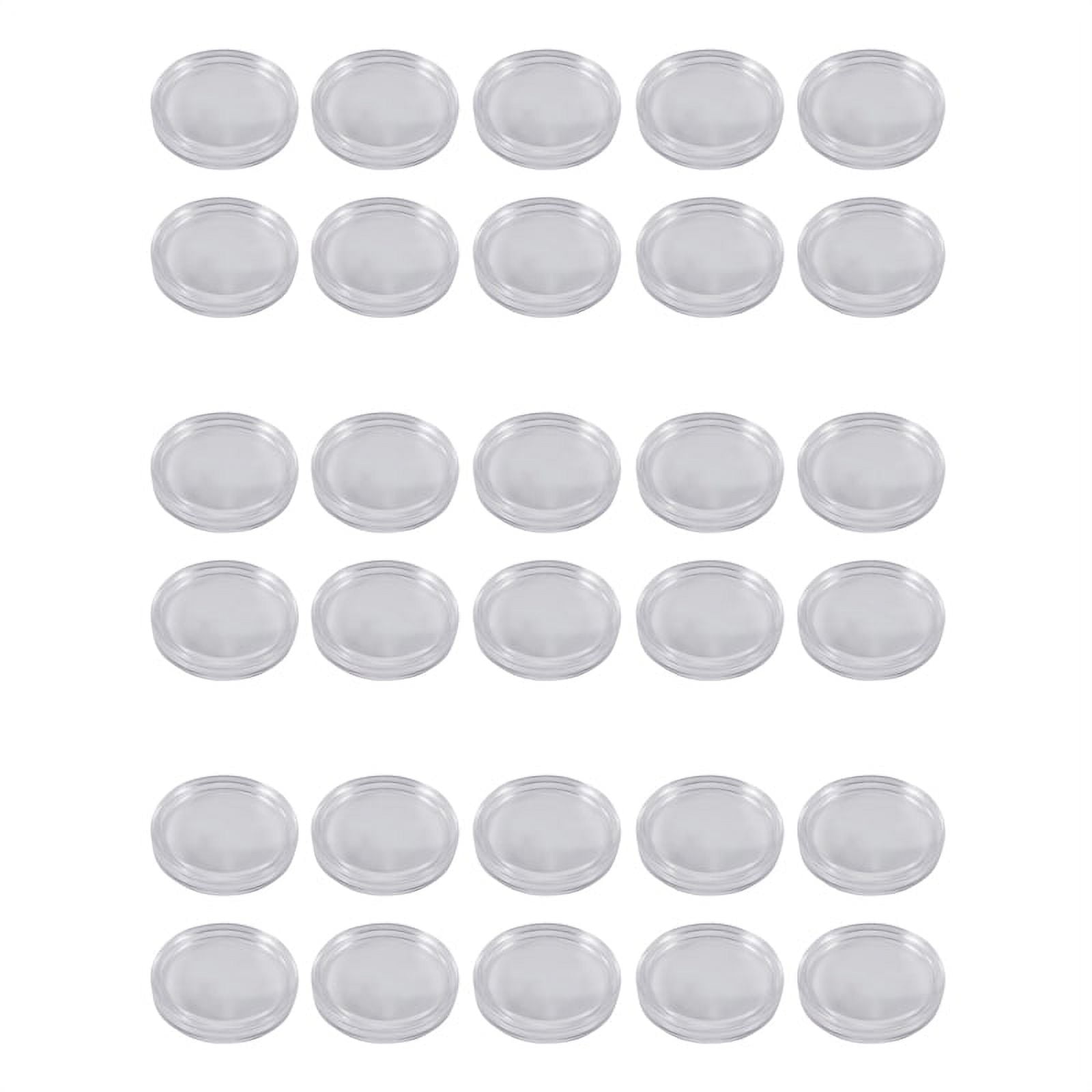 30 Pcs Small Round Transparent Plastic Coin Capsules Box 33mm - Walmart.com