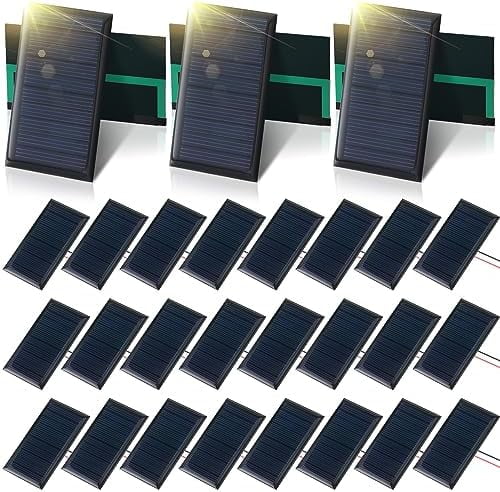 30 Pcs Small Solar Panels Mini Polycrystalline Solar Cells 5v 60ma ...