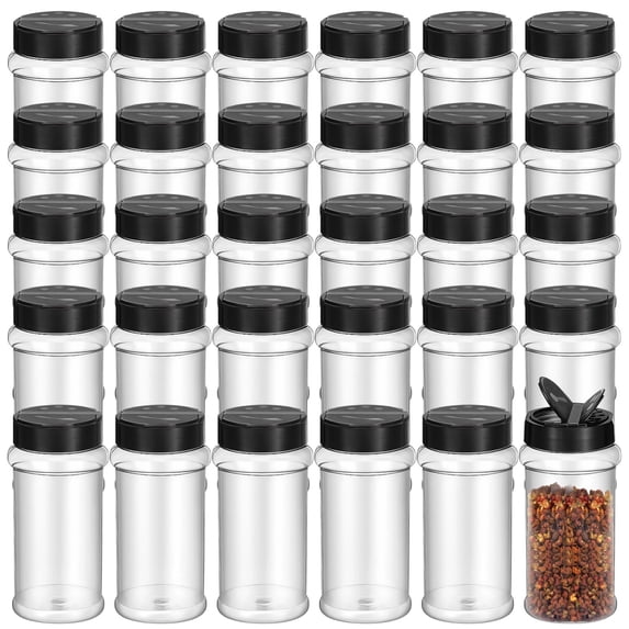 30 Pcs Spice Containers, 8.7 Oz Seasoning Bottles, Clear Plastic ...