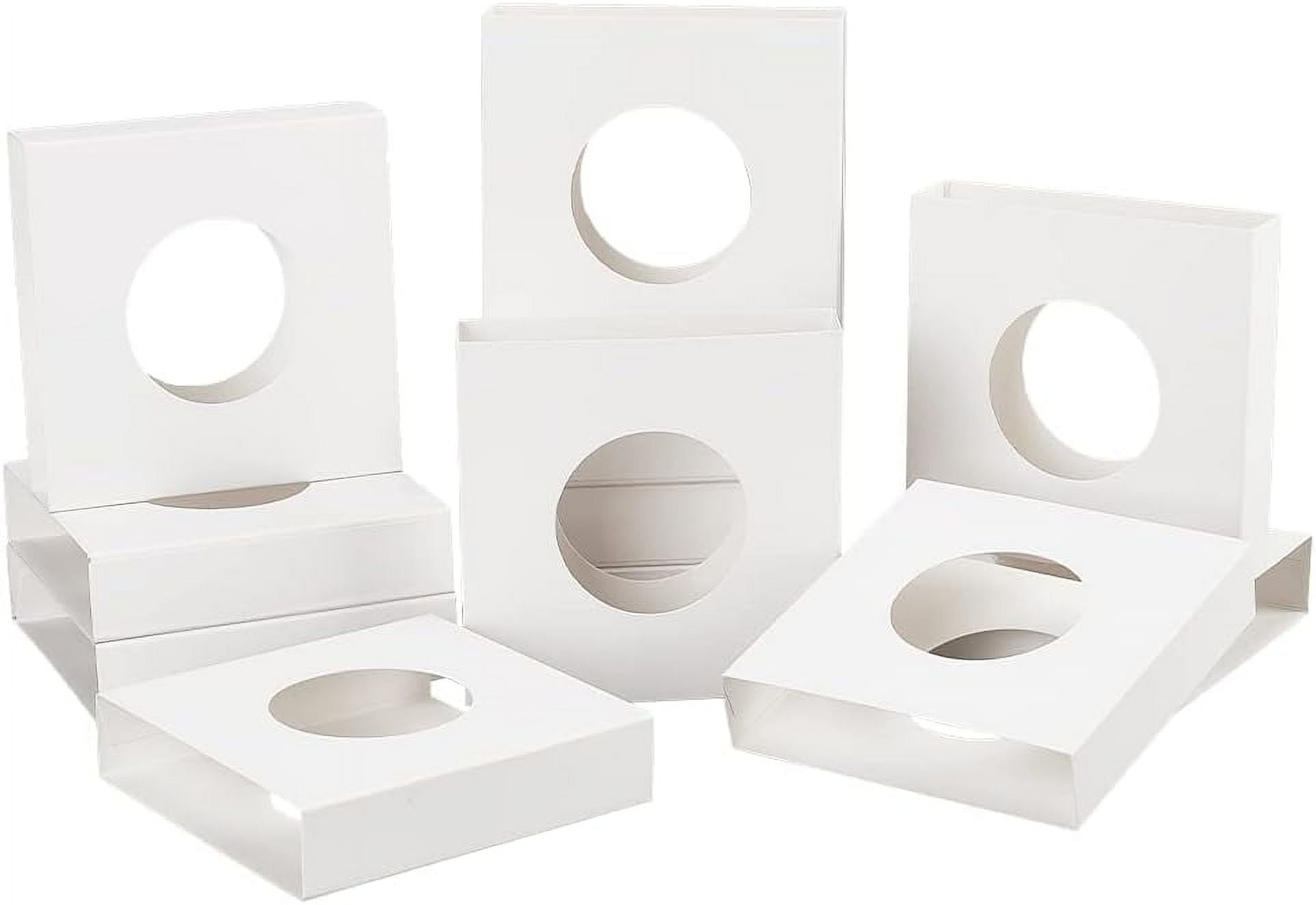 30 Pcs Square Cardboard Gift Boxes with Hollow Window, White Round ...