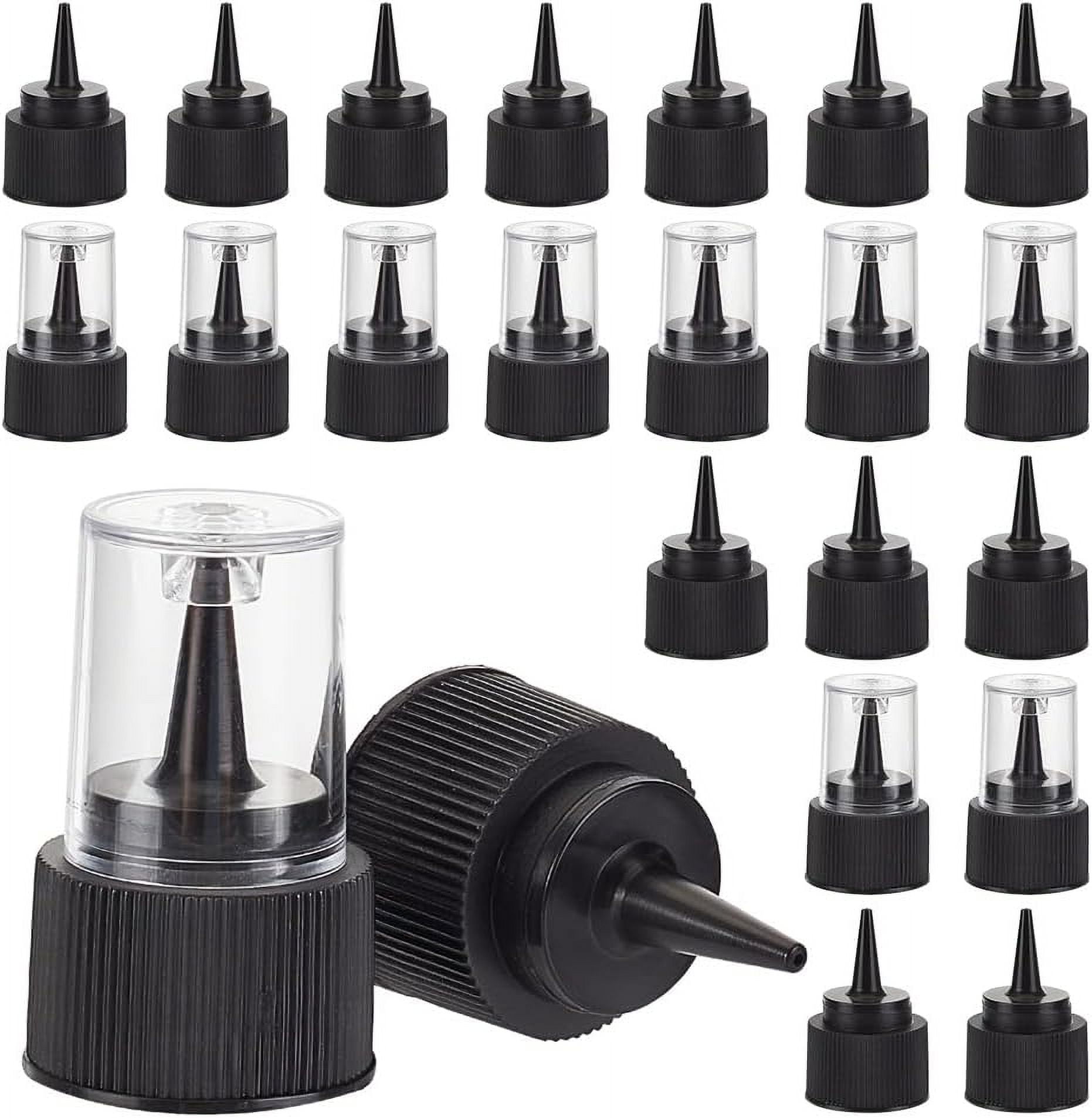 30 Pcs Squeeze Bottle Caps 24/410 Twist Top Caps Black Squeeze ...
