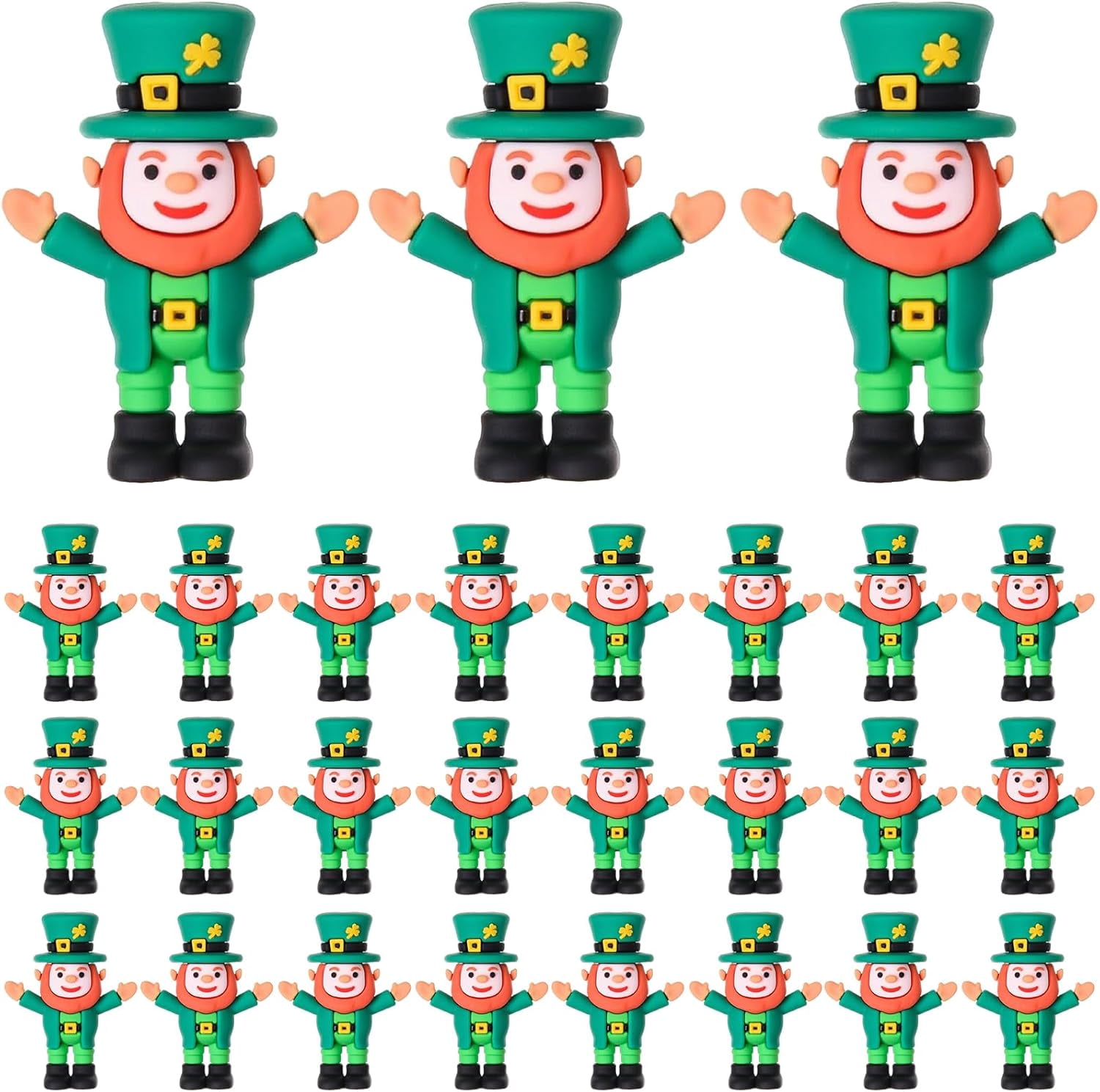 30 Pcs St Patrick's Day Mini Leprechaun Gnomes Figurine Small Lucky ...