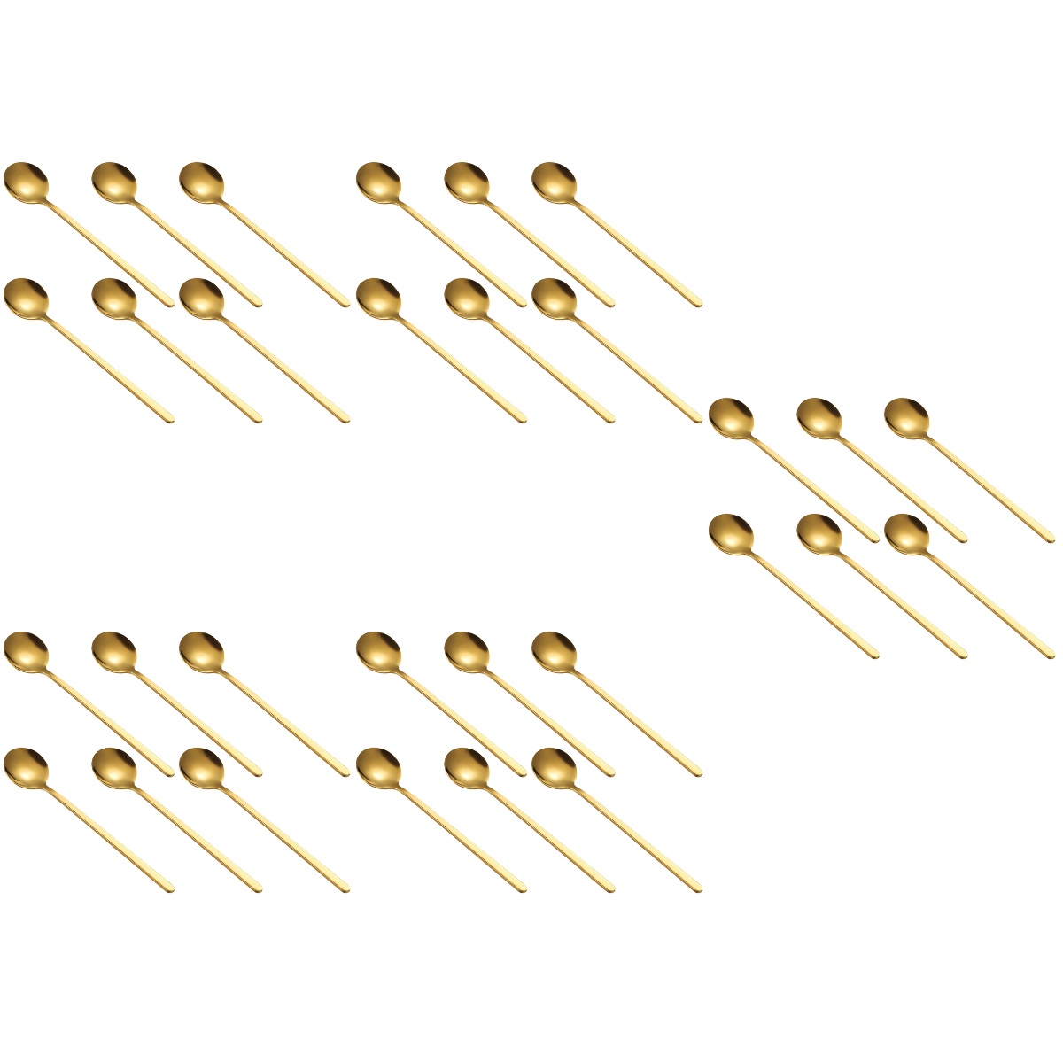 30 Pcs Stainless Steel Coffee Spoon Scoop Spoons Multi-function Dessert ...