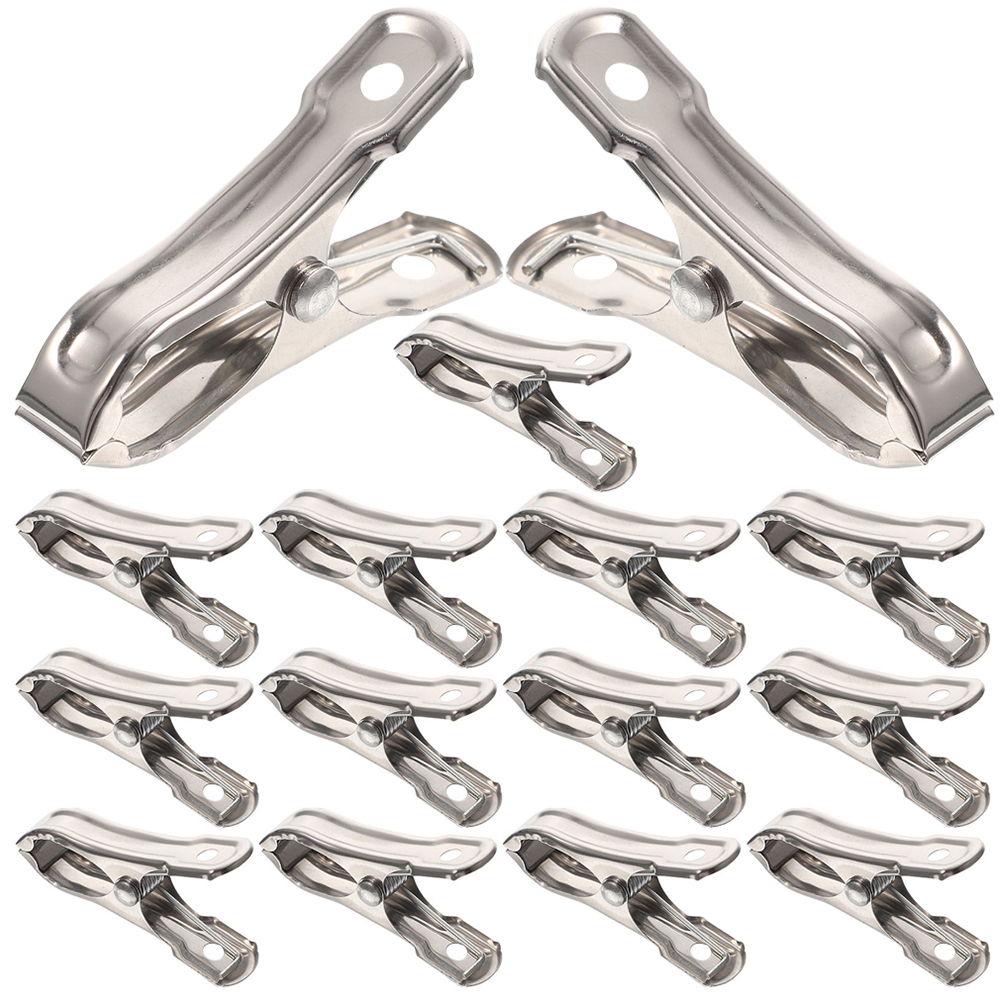 Raindrops Stainless Steel Clothes Clips with Large Opening for Home Use ...