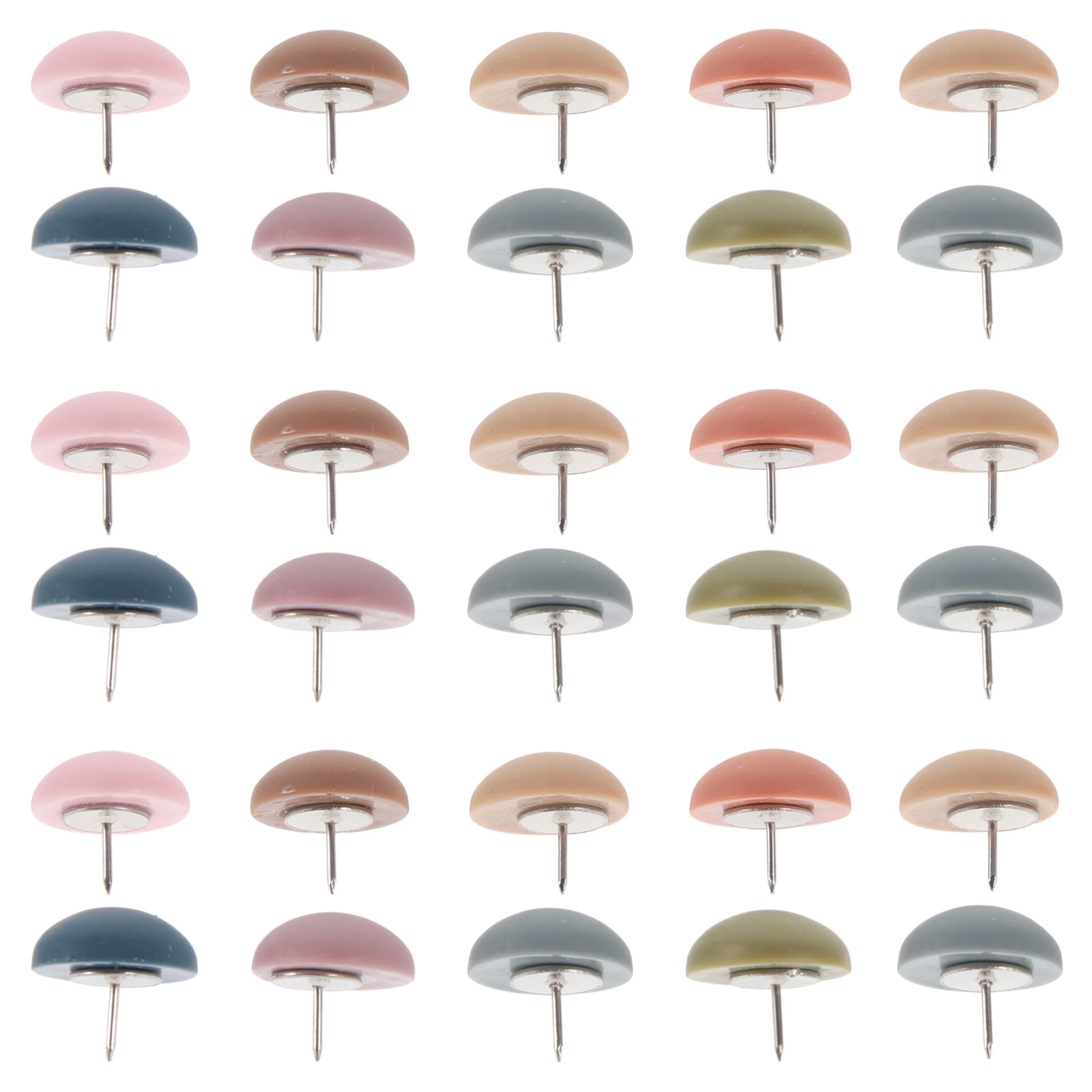 30 Pcs Steel Wire Resin Pushpins Cute Photo Wall Semicircle DIY Cork ...