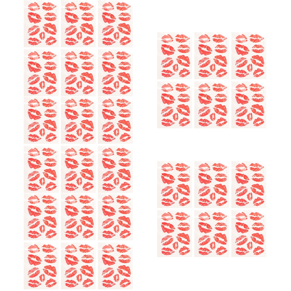 30 Pcs Stickers Body Decorations Water- Proof Kiss Tattoo Red Lip Water ...