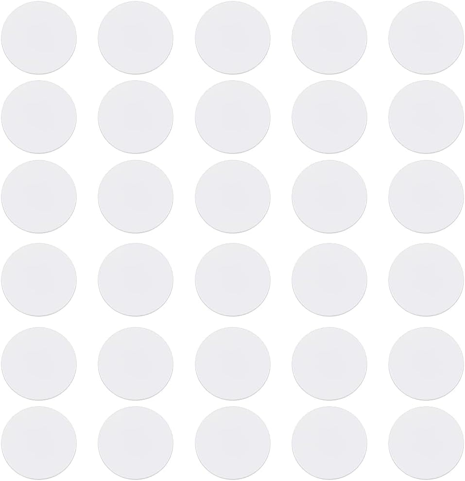 30 Pcs Sublimation Blank Aluminum Sheets 1.18 Inch White Round Aluminum ...