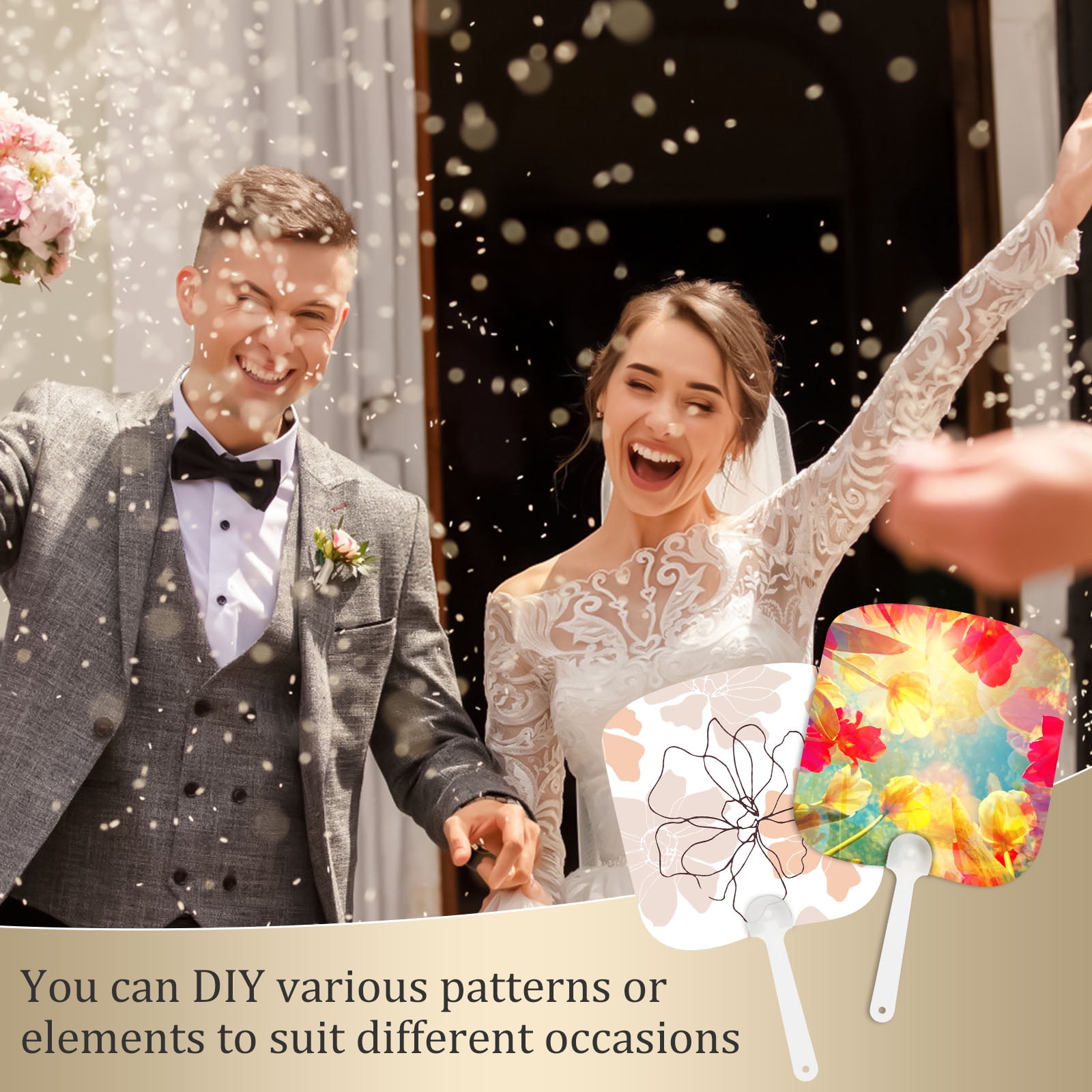 30 Pcs Sublimation Fans Blank, Church Fans Handheld Set, Double-Sided ...