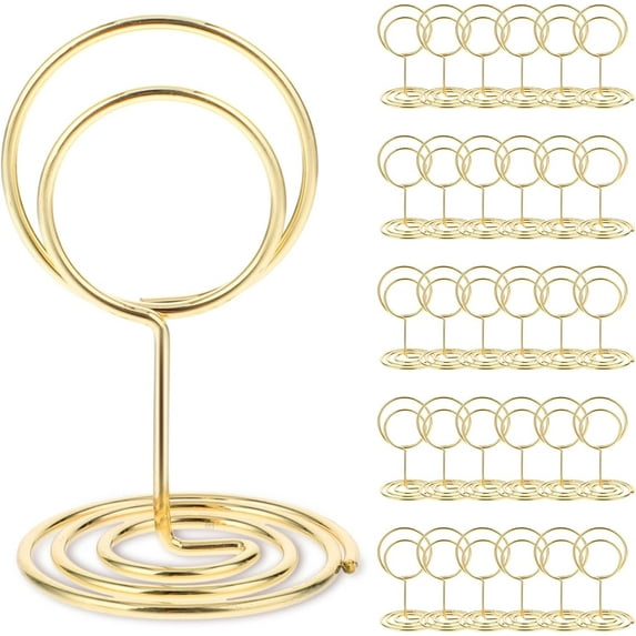 30 Pcs Table Number Holders, 2 Inch Place Card Holders Wire Picture ...
