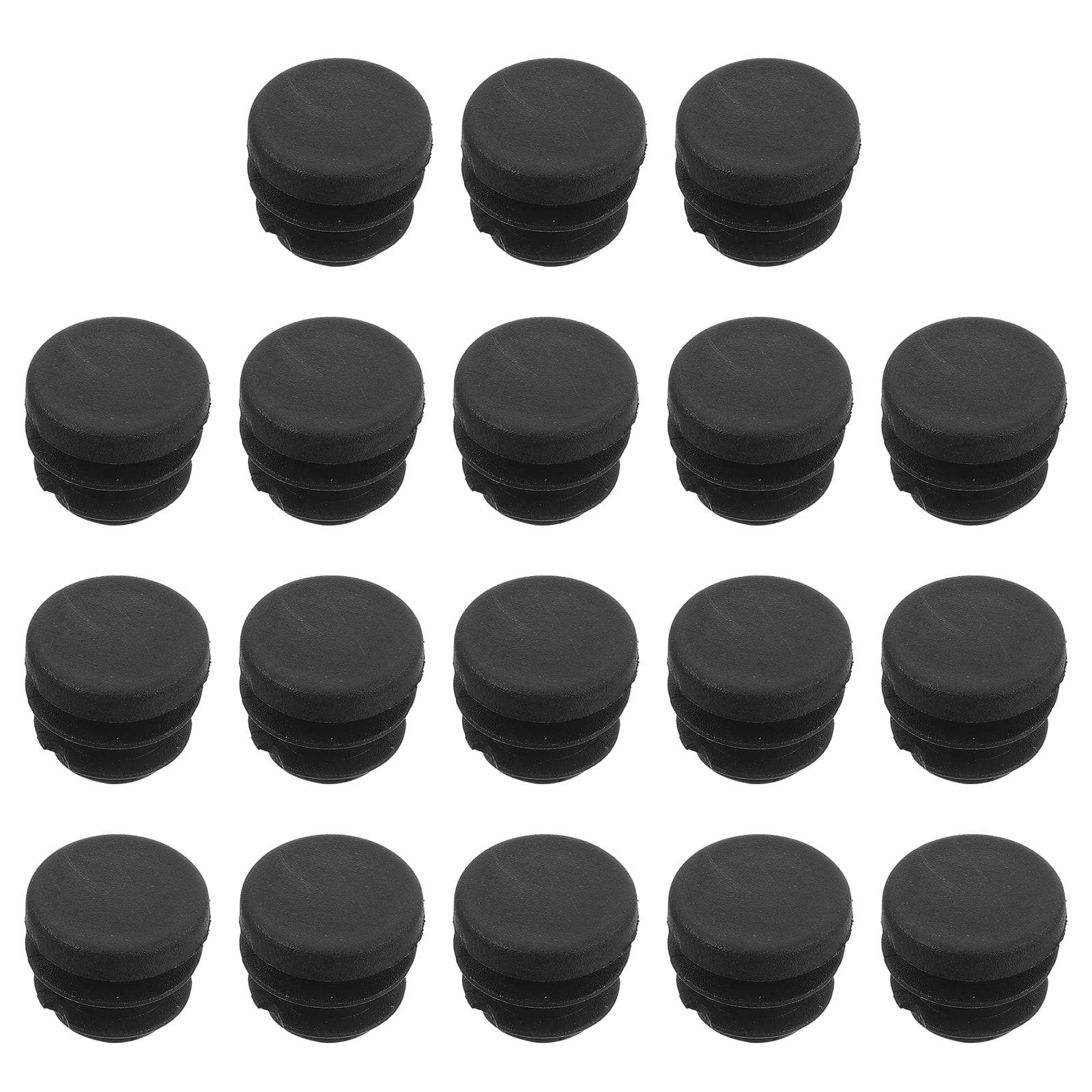 WEAVILUX End Caps For Metal Tubing Round Plastic Plug Inserts Black ...