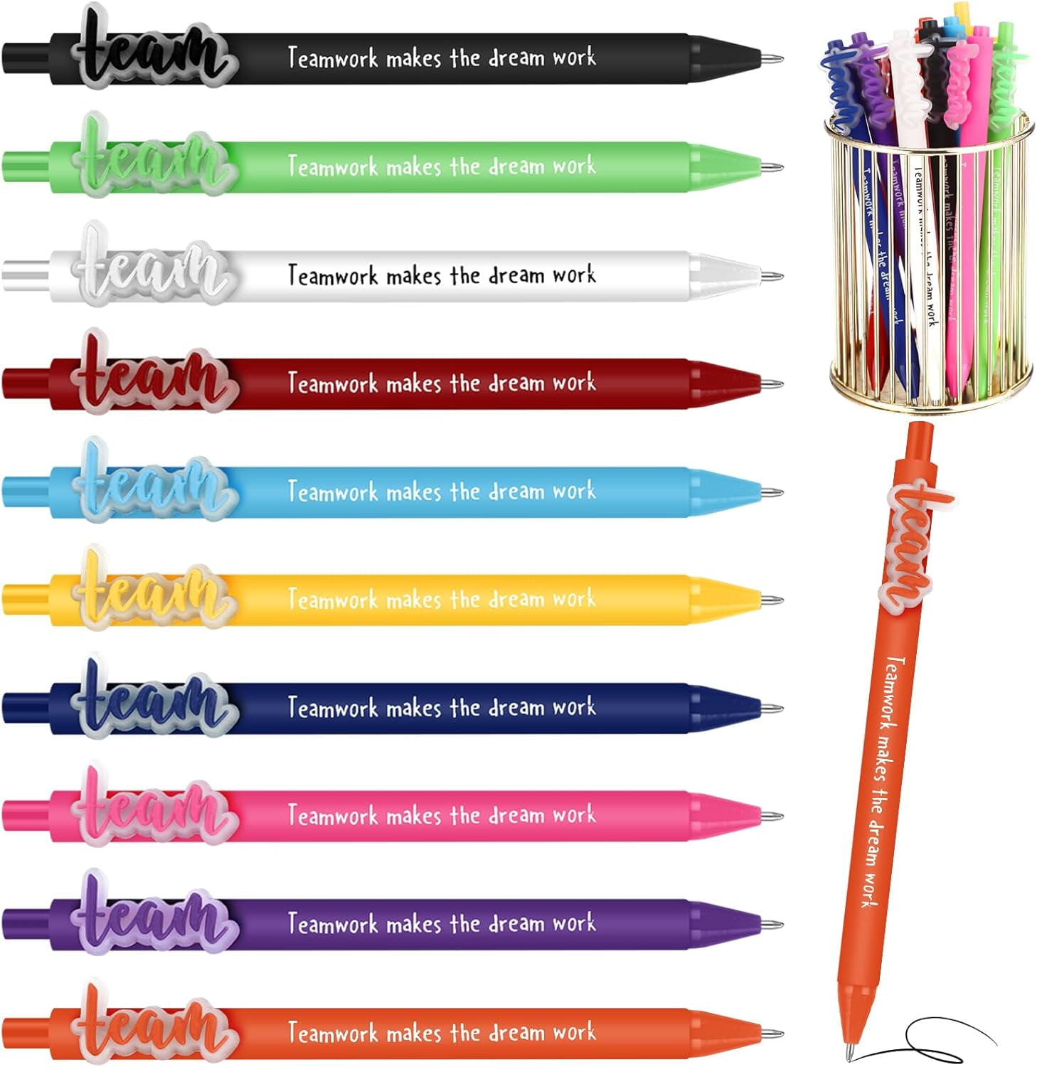 30 Pcs Teamwork Appreciation Gift Team Ballpoint Pens with ...
