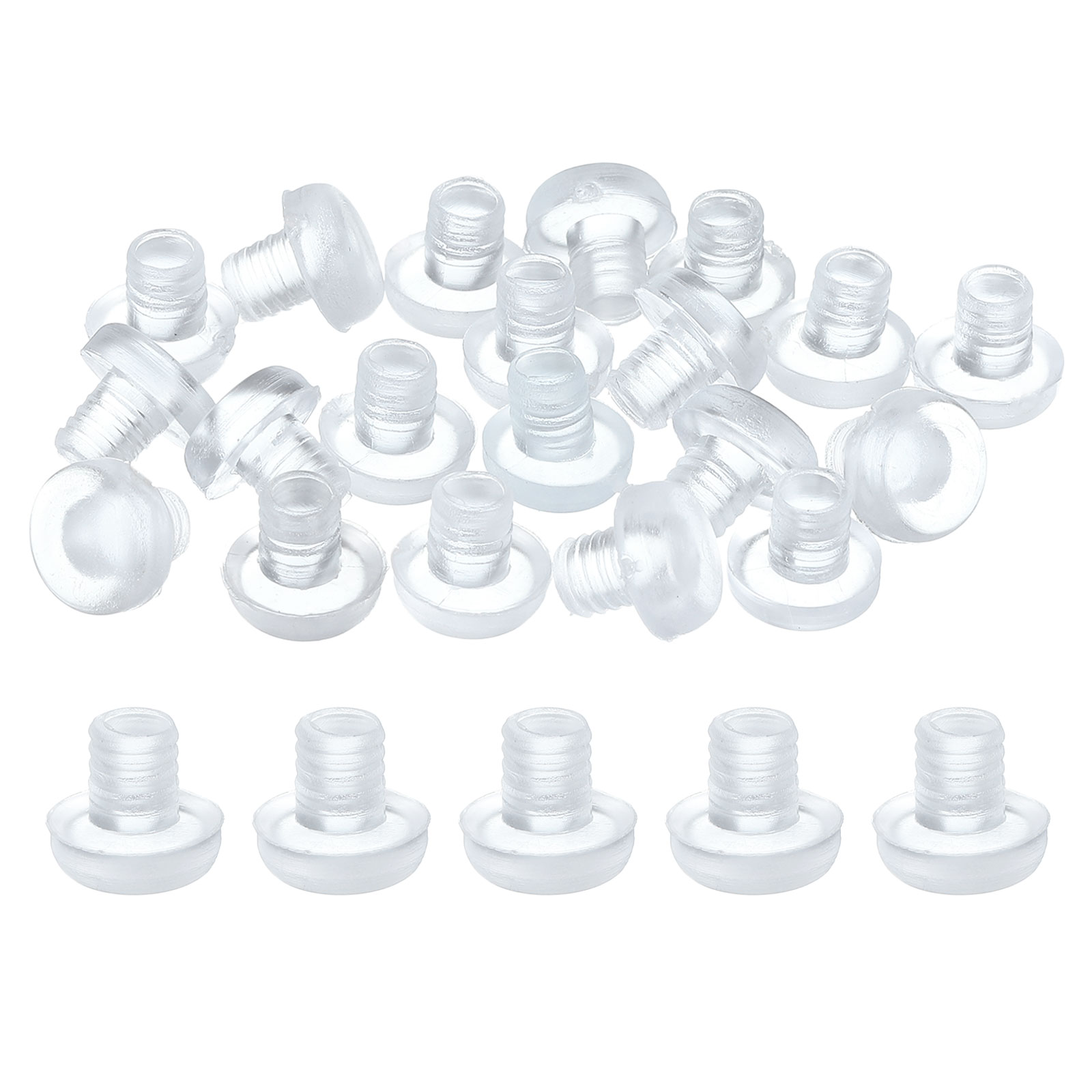 30 Pcs Thick Glass Top Table Bumpers with Stem for 5mm Hole Wear ...