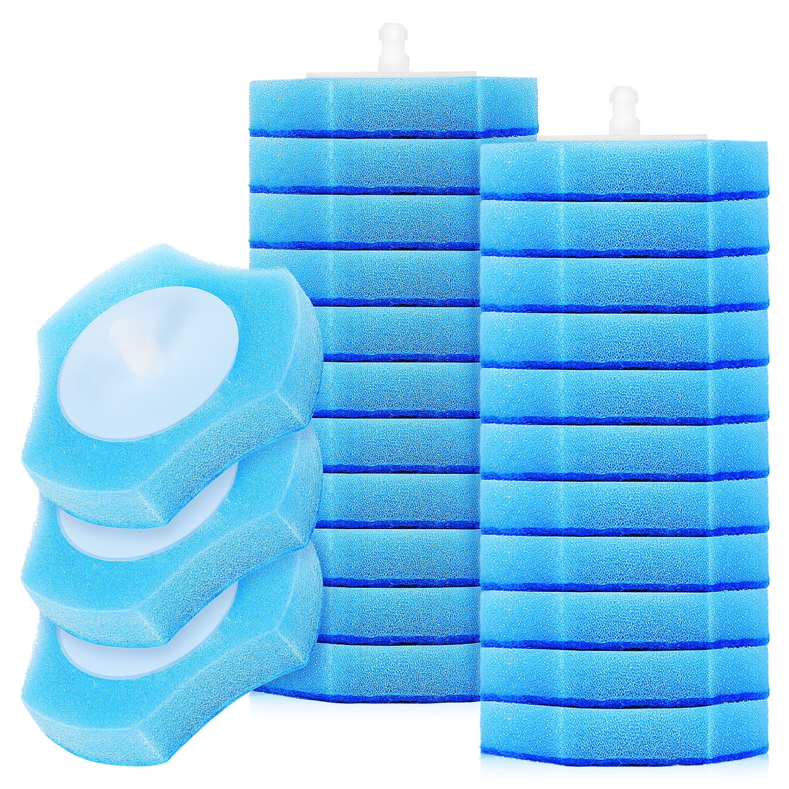 Bbanquetan 30 Pcs Disposable Sponge Toilet Brush Heads Replacement Pads ...