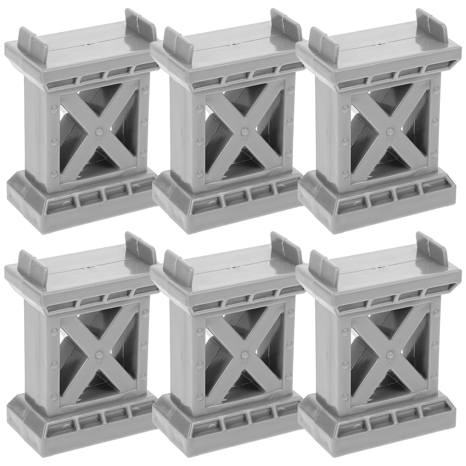 30 Pcs Train Pier Toys Building Blocks Track Bridge Supports Wooden ...