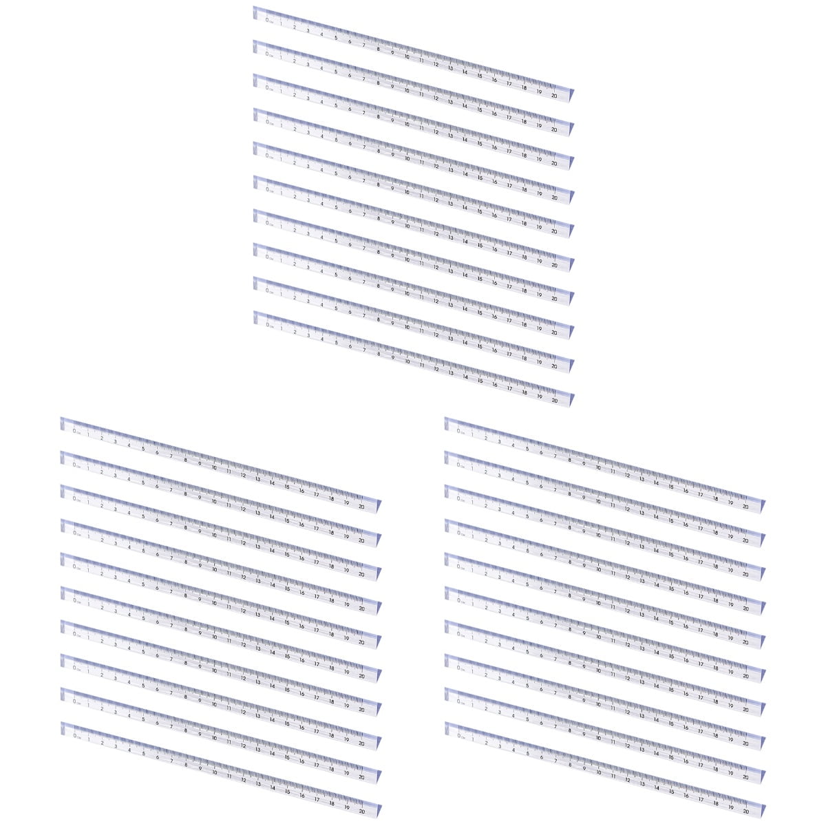 30 Pcs Transparent Triangular Ruler Plastic Rulers Painting Desk and ...