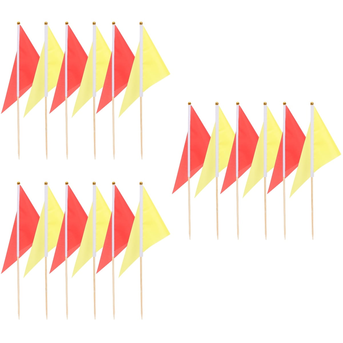 30 Pcs Triangle Bunting Golf Flags Emblems Sprinkle Water Banner Bamboo ...