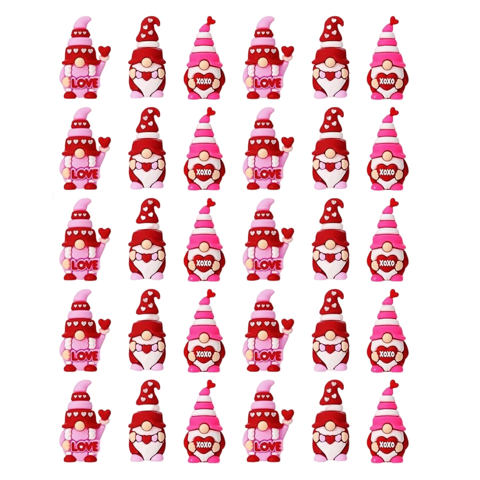 30 Pcs Valentine's Day Gnomes Figurines Dwarf Statue Gifts For ...