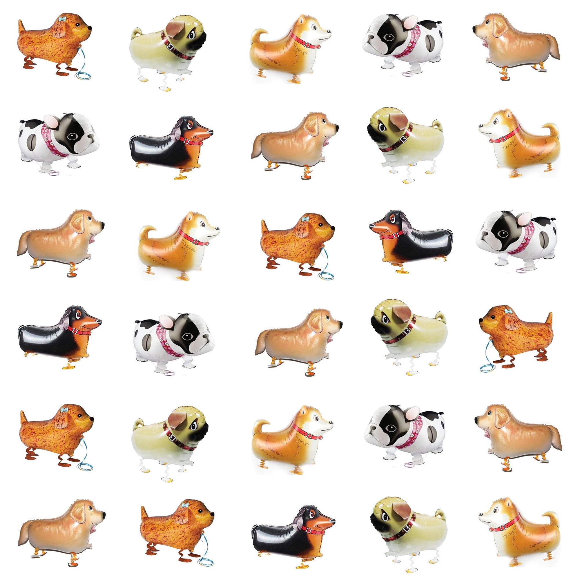 30 Pcs Walking Animal Balloons - Foil Dog Balloon for Kids, Puppy Dogs ...