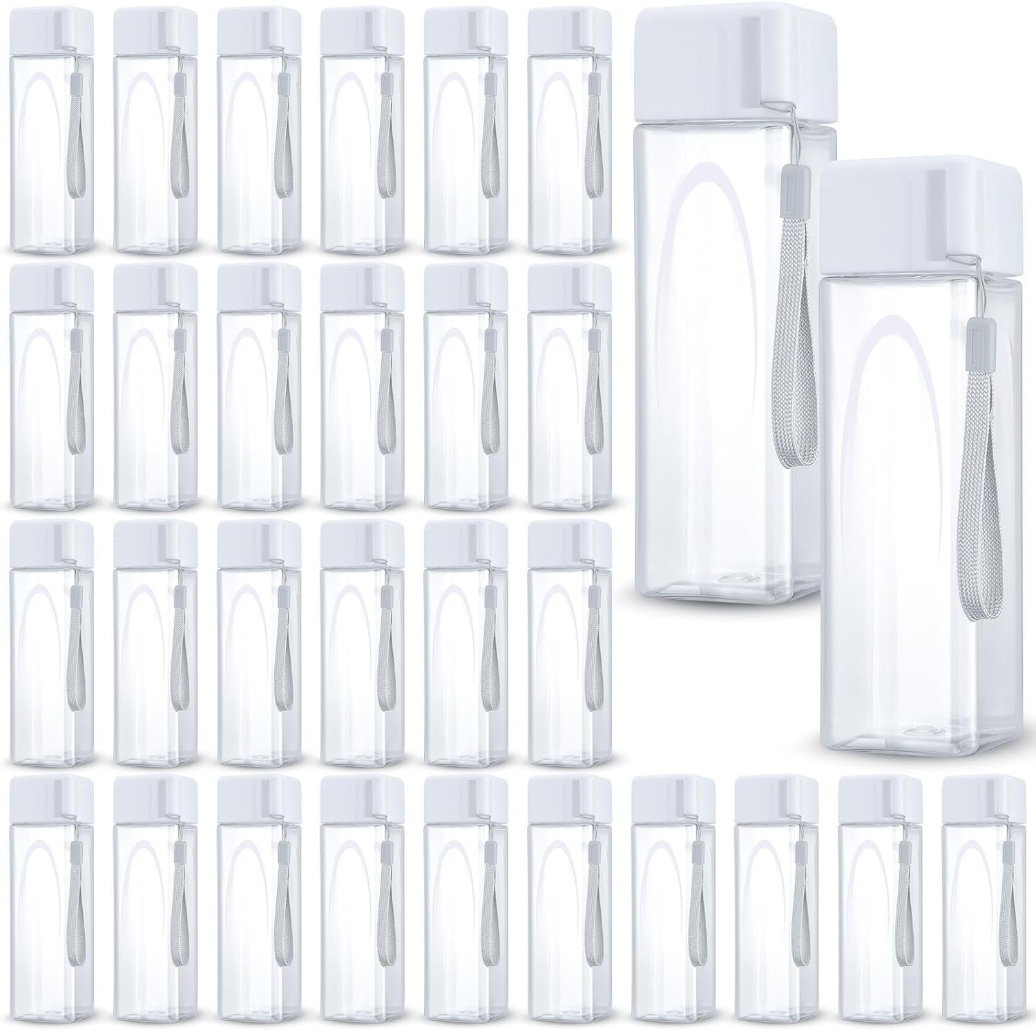 30 Pcs Water Bottle Bulk 17 oz Plastic Sports Water Bottles for Kids ...