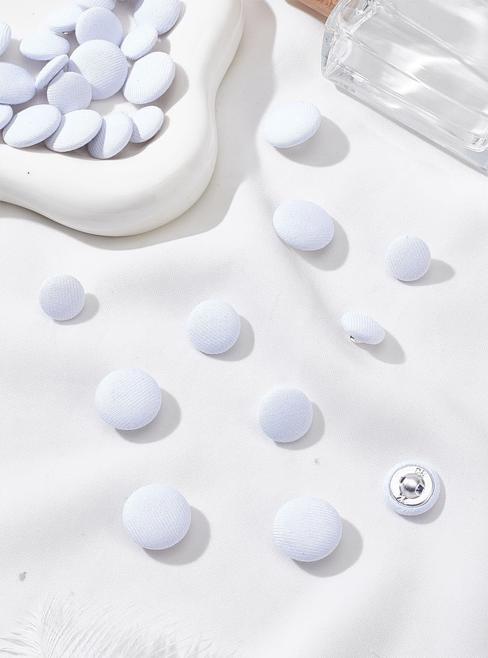 30 Pcs White Buttons Vintage White 3 Sizes Coat Sewing Buttons Coat ...