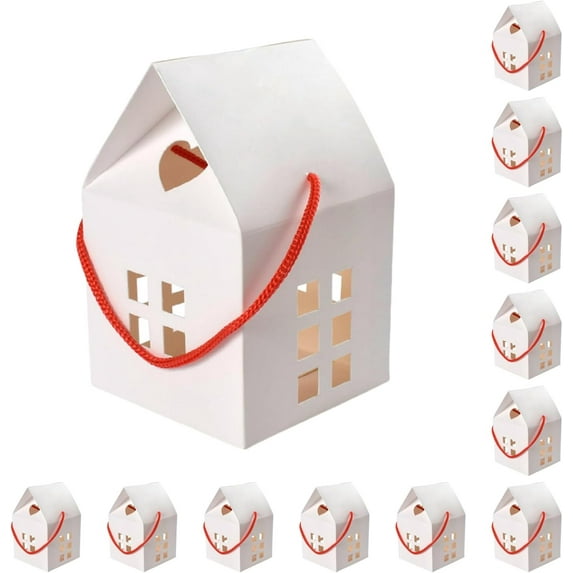 30 Pcs White House Shaped Candy Boxes 3.15x3.15x2.95 Inch, Baby Shower ...