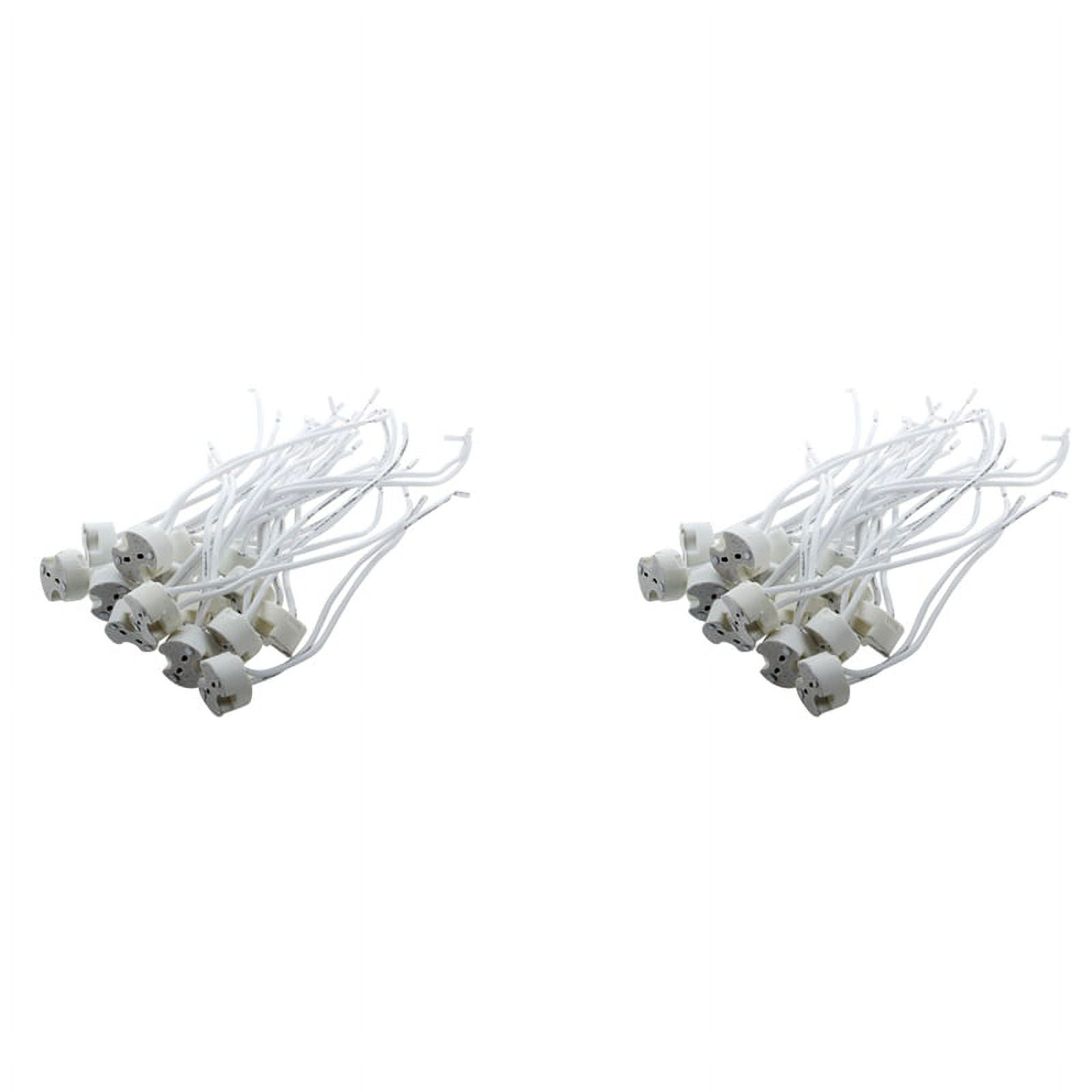 30 Pcs White MR16 GU5.3 Ceramic Base Socket LED Light Lamp Holder ...