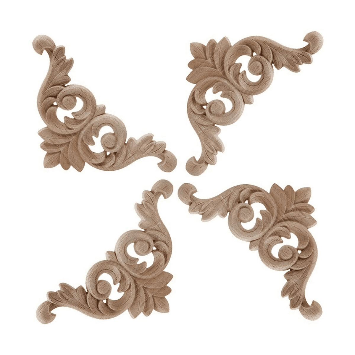 30 Pcs Wood Carving Decal Carved Mouldings Corner Applique Home Door ...