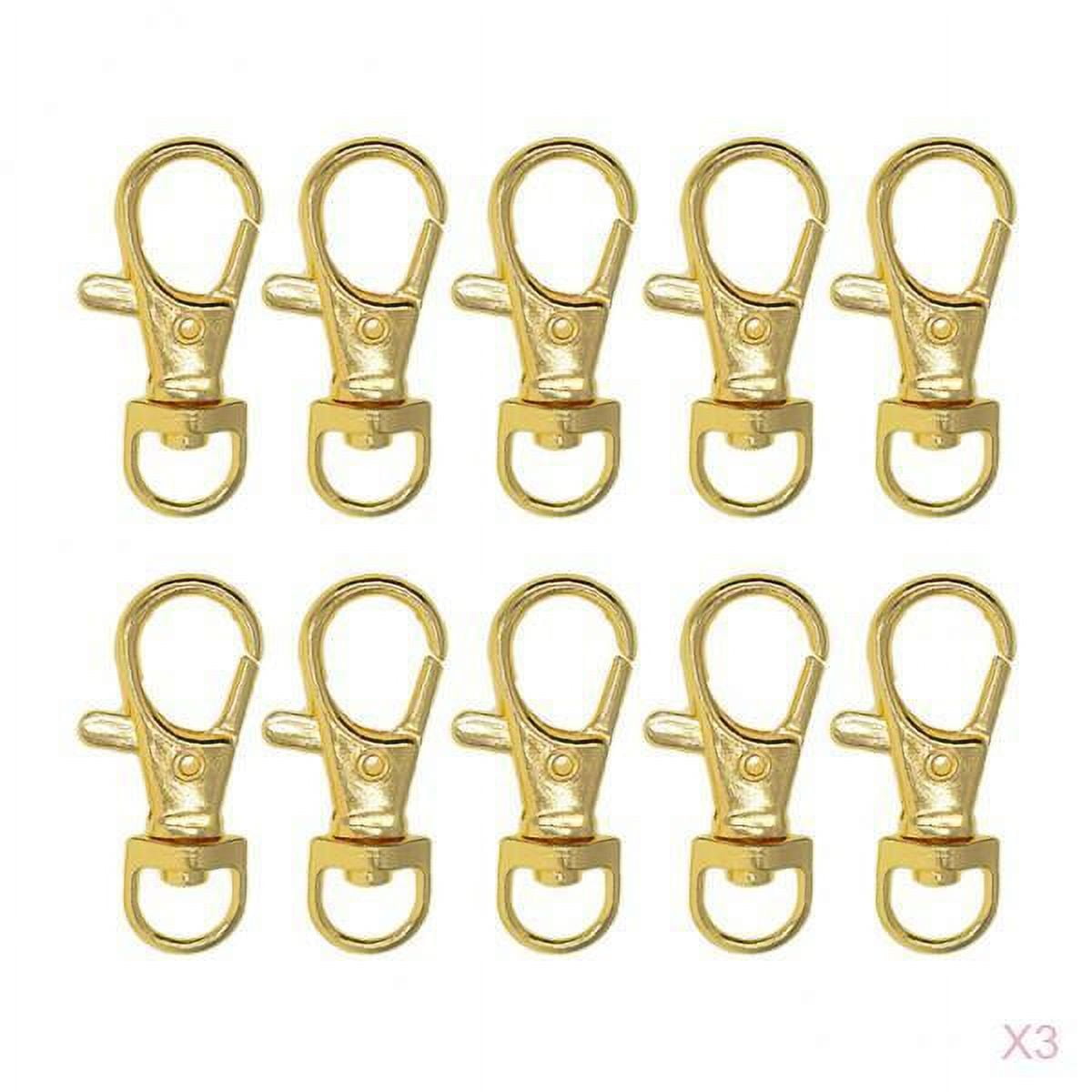 30 Pcs Zinc Alloy Key Clasps Lobster Claw Swivel Golden Bulk 1.5 ...