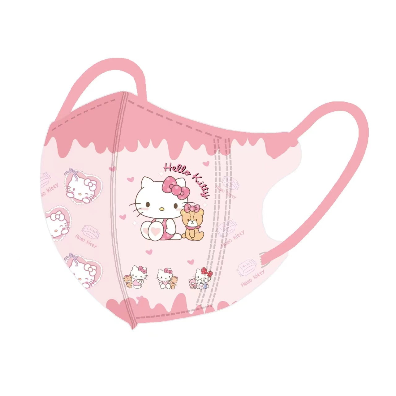 30 Pcs hello kitty Kids Disposable Face Masks - 3D Breathable Children ...