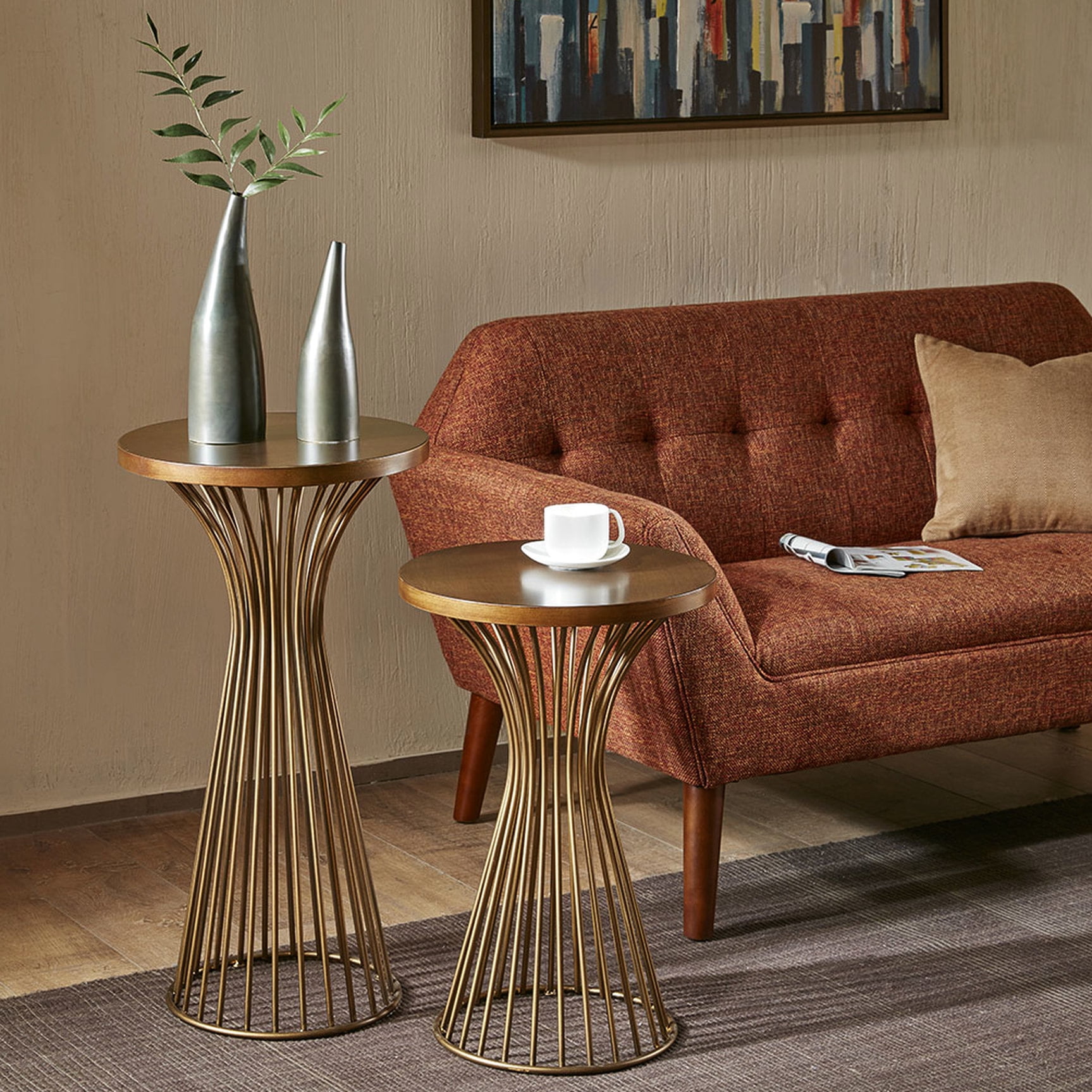 30" Pedestal in MDF and Metal with Bronze Frame - Update Your Home's ...