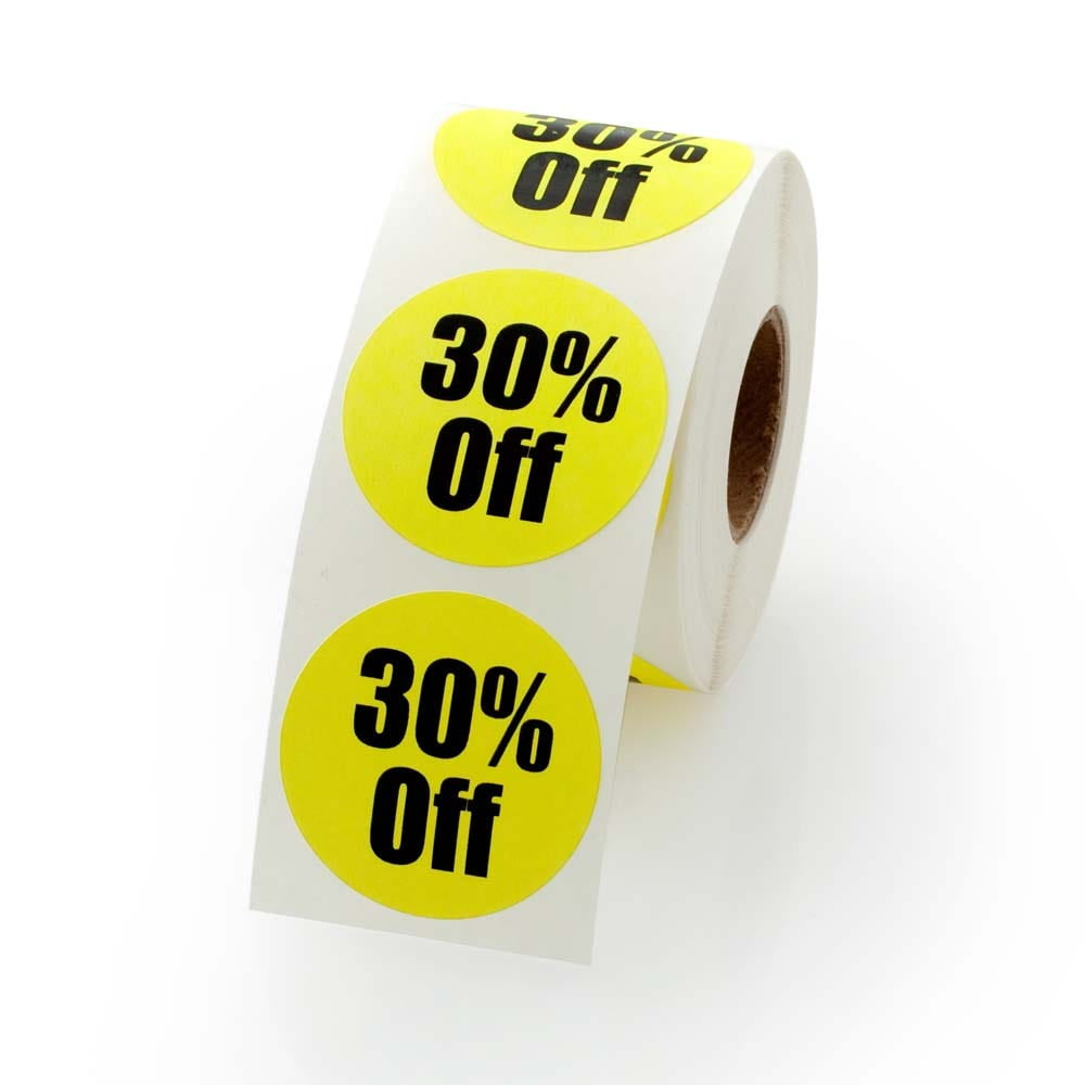 30 Percent Off Labels 1.5" - Walmart.com