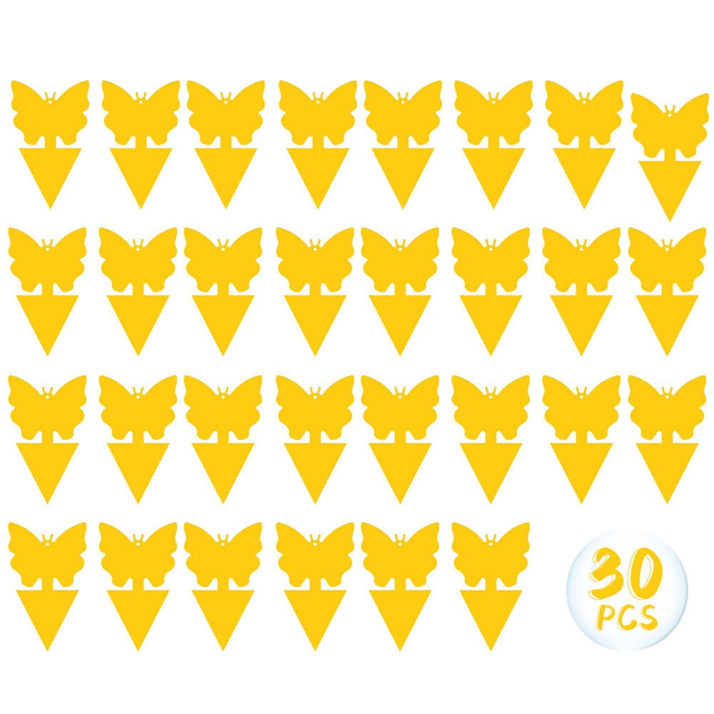 30 Pices Fly Traps for Indoors Outdoors, Yellow Fly Paper Bug Sticky ...