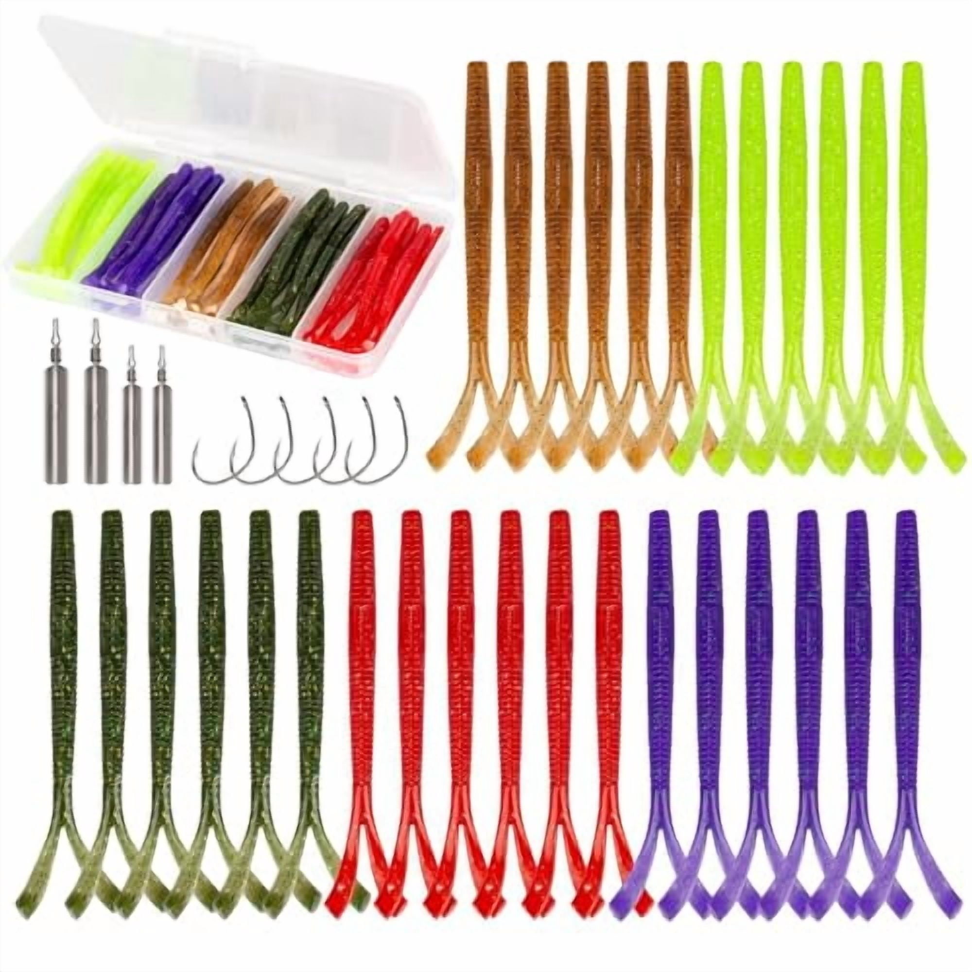 30-Piece Drop Shot Fishing Kit - Complete All-in-One Rig with Senko ...