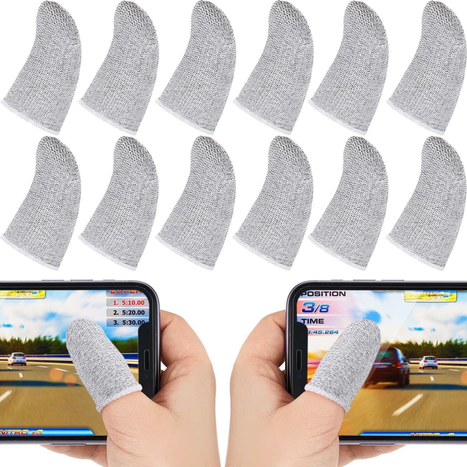 30 Piece Finger Sleeve for Gaming Mobile Game Controller Finger Thumb ...