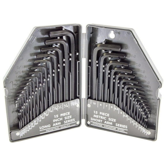 XtremepowerUS Hex Key Allen Wrench Set: 45 Piece Hex Key, Standard SAE ...