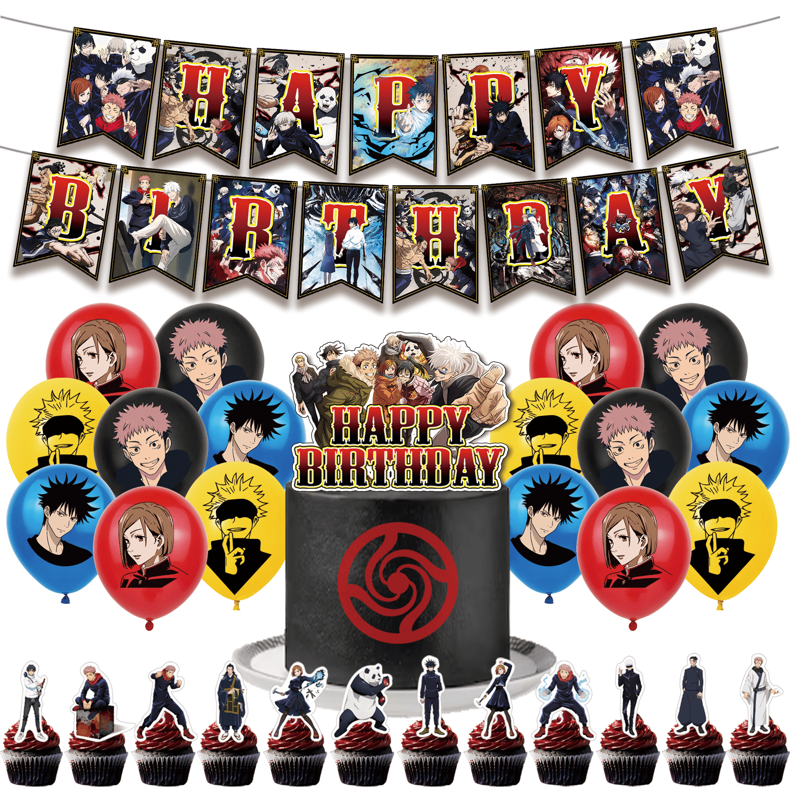 30-Piece For Jujutsu Kaisen Cartoon-Themed Party Decoration Set ...