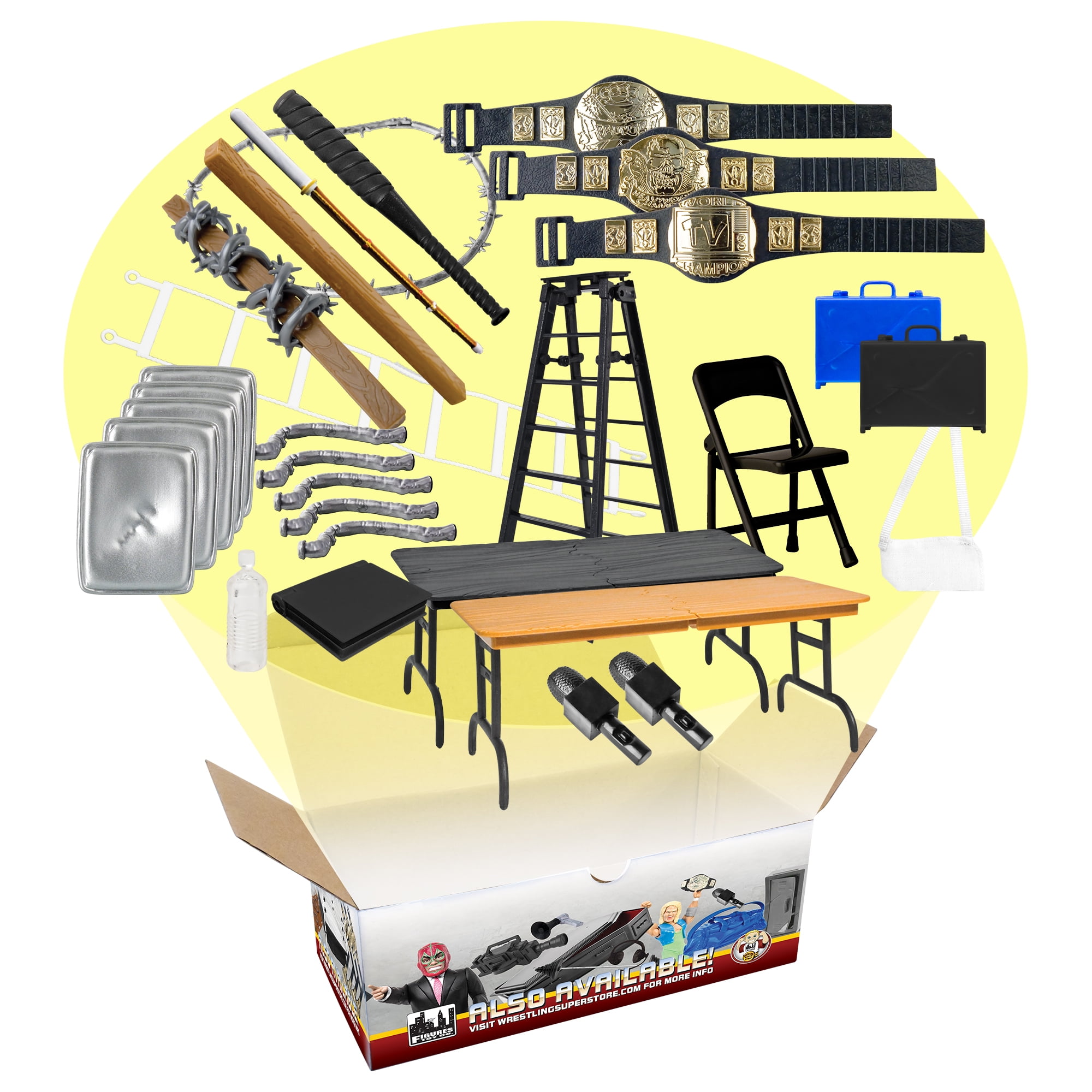 30 Piece MASSIVE Wrestling Figure Accessory Pack for WWE & AEW ...