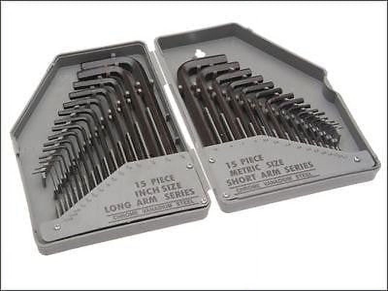 30 Piece Metric & SAE Long Allen Wrench Set - Walmart.com