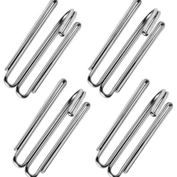 30-Piece Pack of Stainless Steel Curtain Hooks, Heavy Duty Durable ...