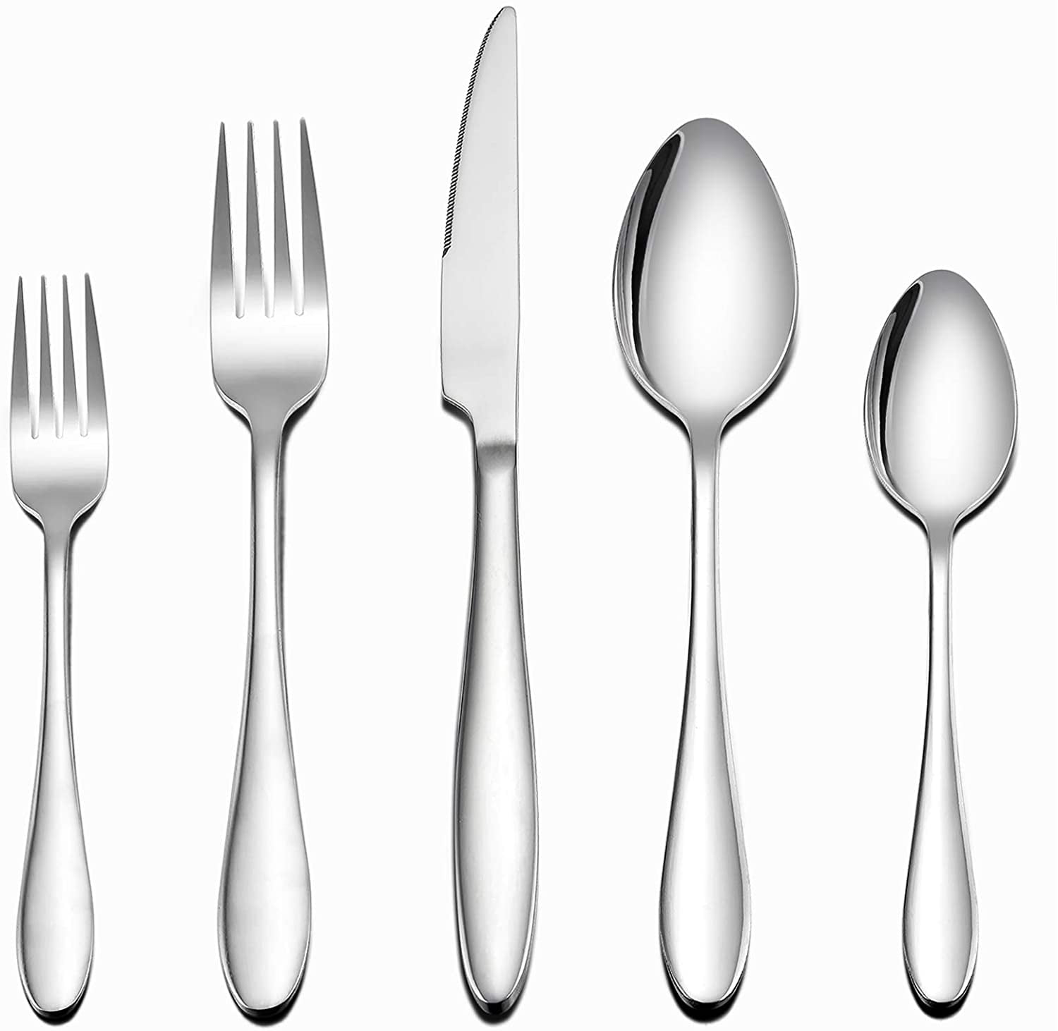 30 Piece Silverware Set for 6, Stainless Steel Flatware Cutlery Set ...
