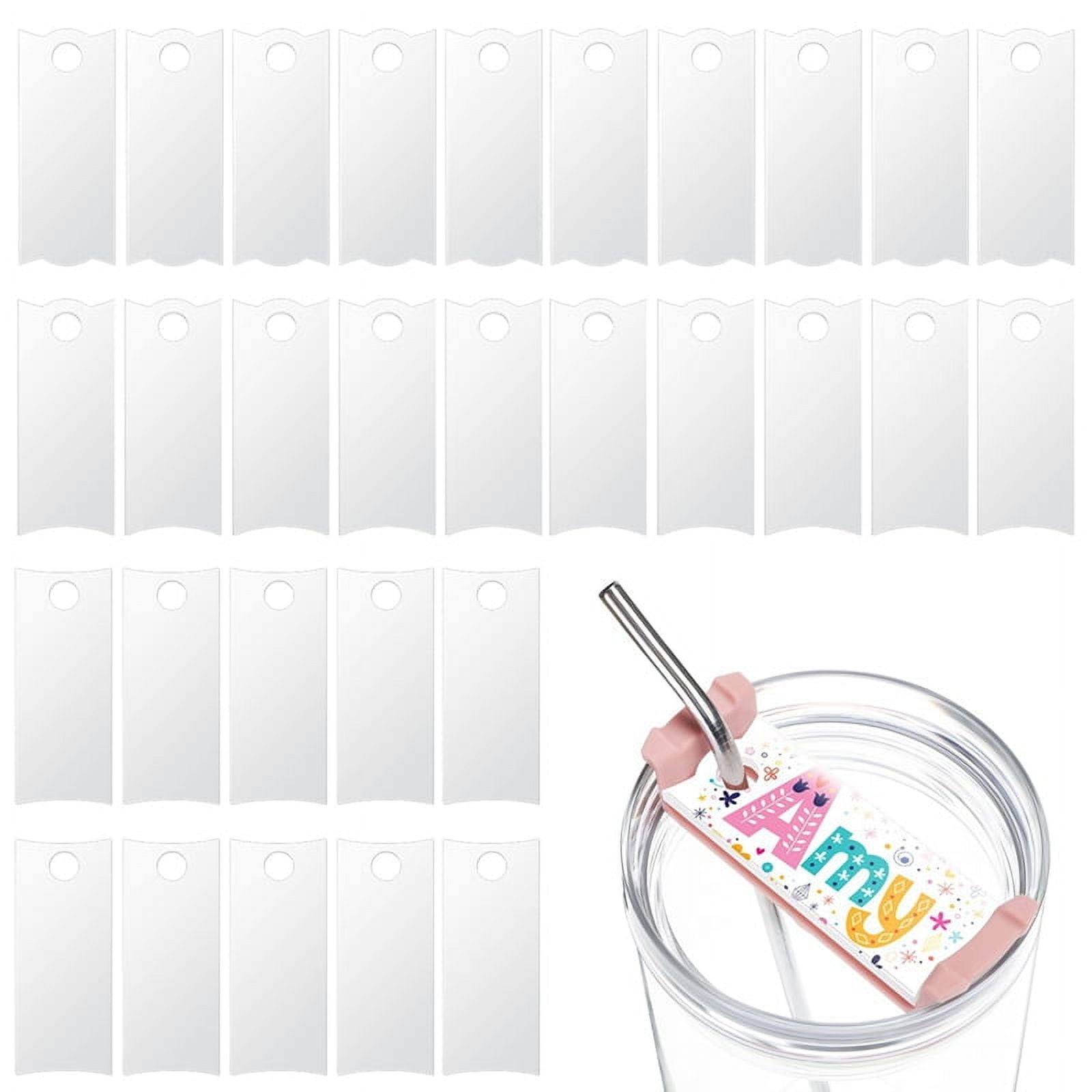 30-Piece Sublimated Acrylic Name Tag Holders Blank for Lid Name Tags ...