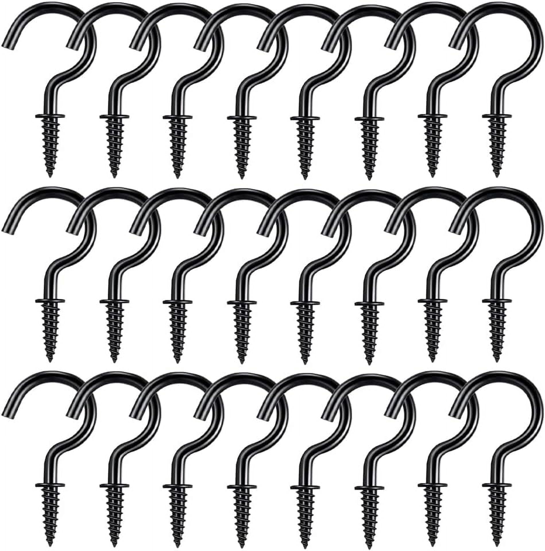 30 Pieces 1.45-innch Black Screw-in Hooks Large Ceiling Hooks Heavy ...