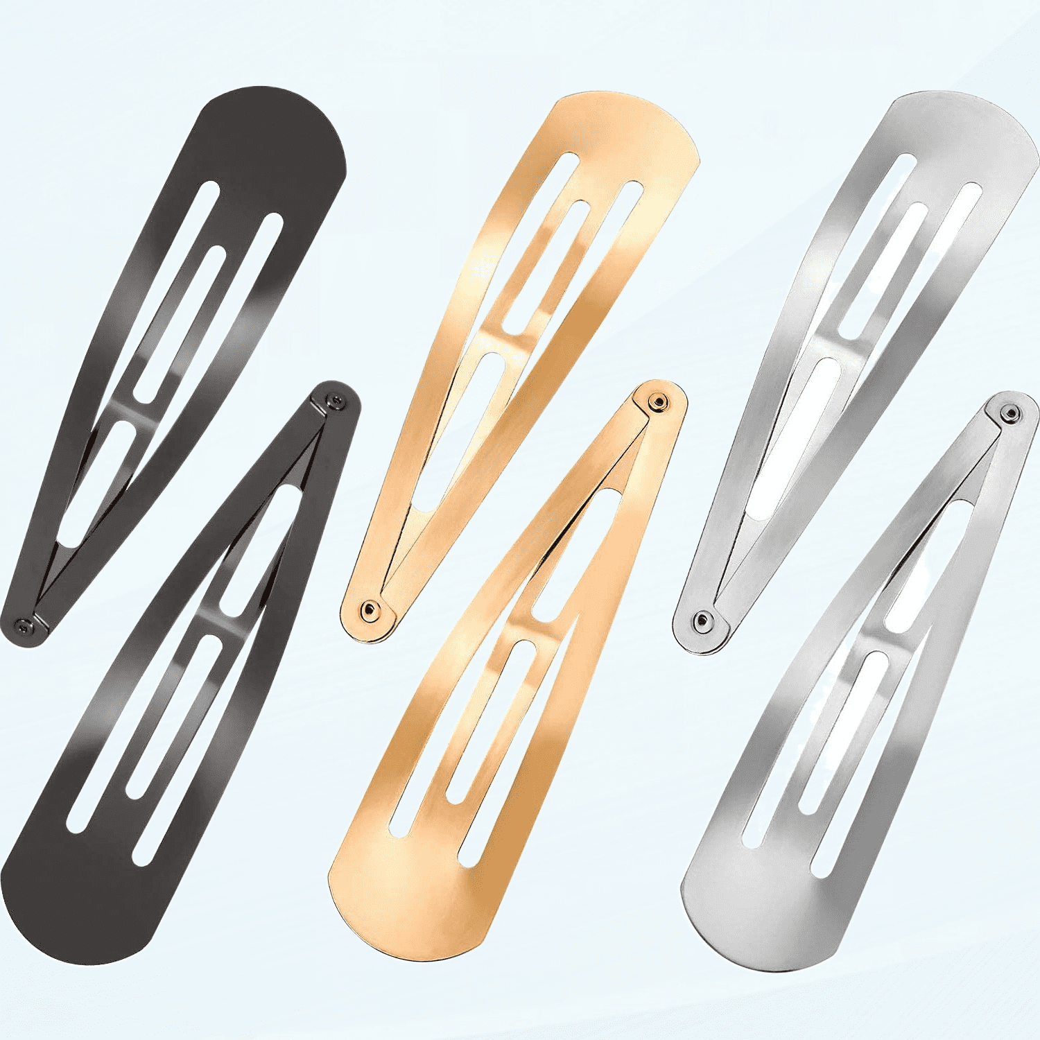 30 Pieces 4 Inch Snap Hair Clips Metal Hair Clips for Women Snap ...