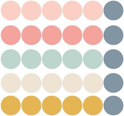 30 Pieces 6 Inch Classroom Floor Stickers Multicolor Classroom Spots ...