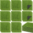 30 Pieces Artificial Grass Mat 12 x 12 Inch Fake Grass Square Mat ...