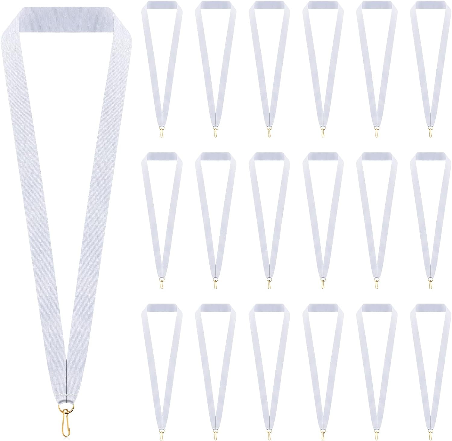 30 Pieces Award Ribbon Medal Ribbons Neck Ribbons for Medals Flat Medal ...