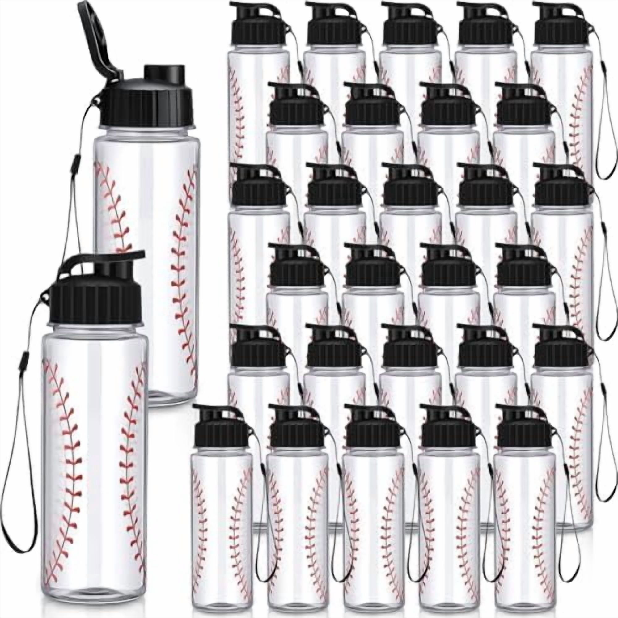 30 Pieces Baseball Sports Water Bottle Bulk Plastic Water Bottles 17 oz ...
