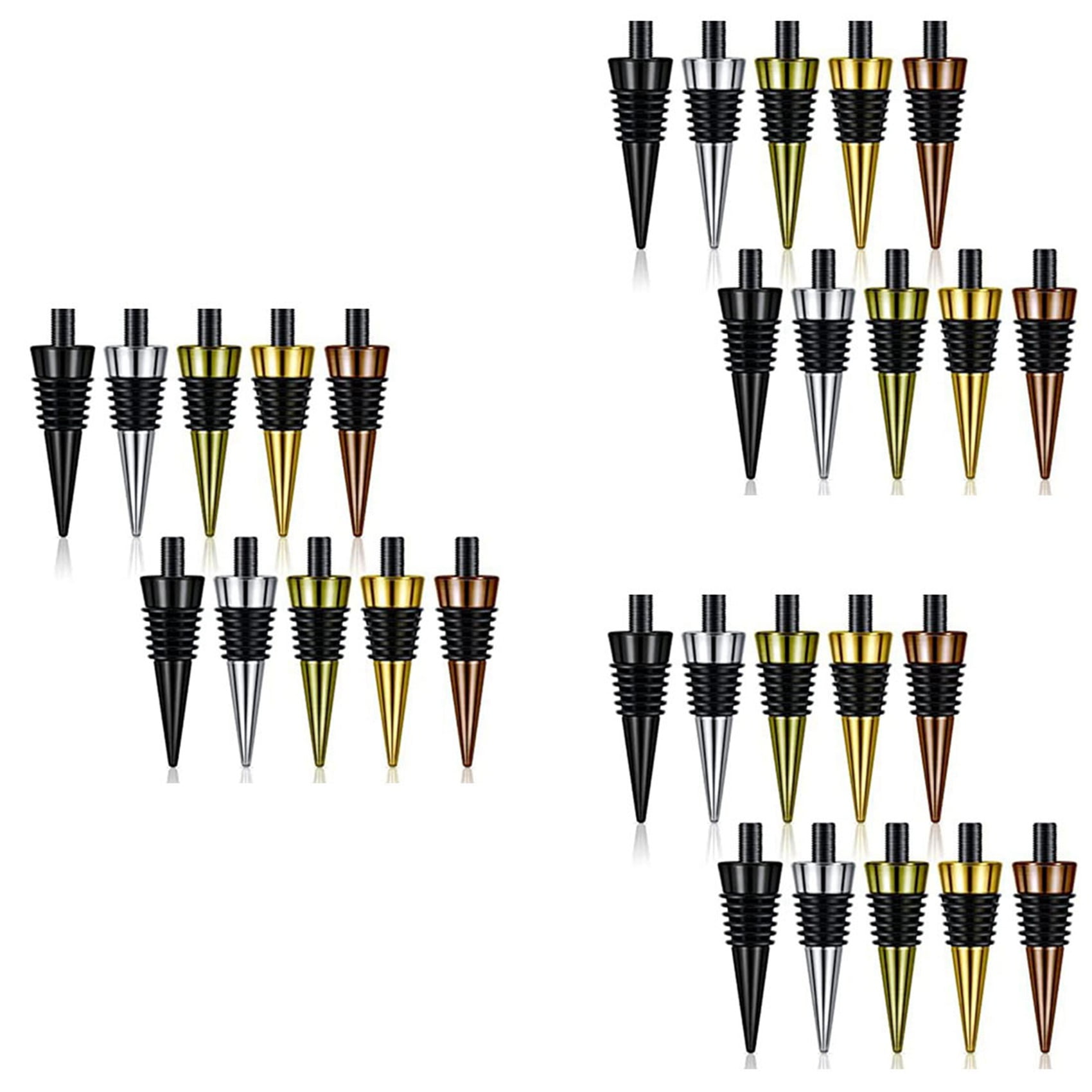 30 Pieces Blank Bottle Stopper with Threaded Post Metal Wine Stopper ...