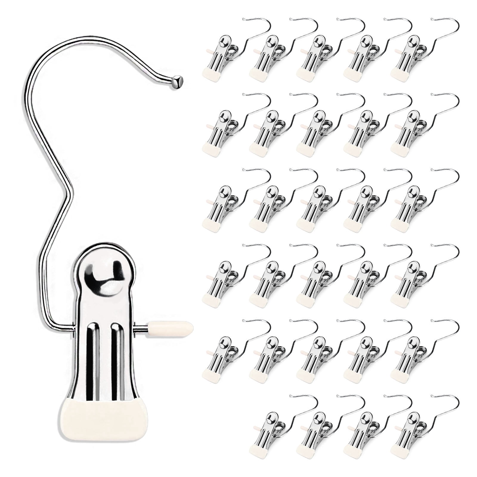 30 Pieces Boot Hanger Clips with Hook, Multifunctional Stainless Steel ...